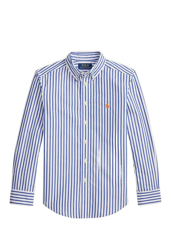 Ralph Lauren Striped Cotton Poplin Shirt - Blue/white