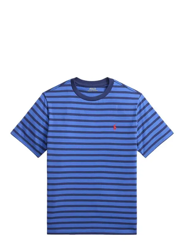 Ralph Lauren Striped Cotton Jersey Tee - Scottsdale Blue