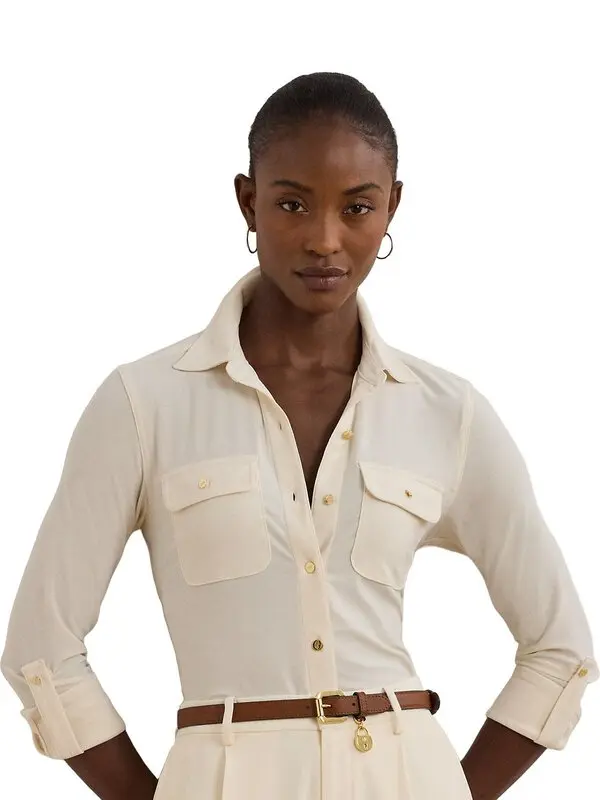 Ralph Lauren Roll-tab Sleeve Shirt - Mascarpone Cream