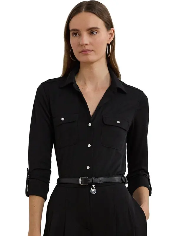 Ralph Lauren Roll-tab Sleeve Shirt - Polo Black