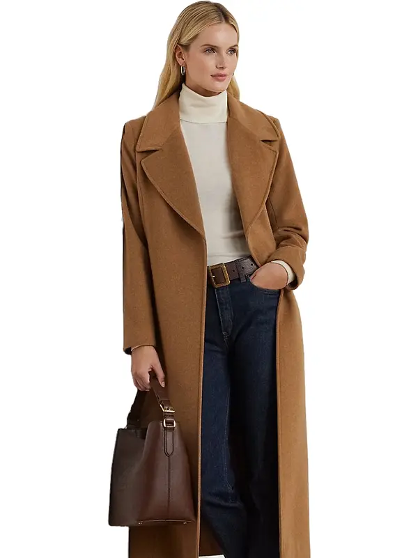 Ralph Lauren Wool-blend Wrap Coat - New Vicuna