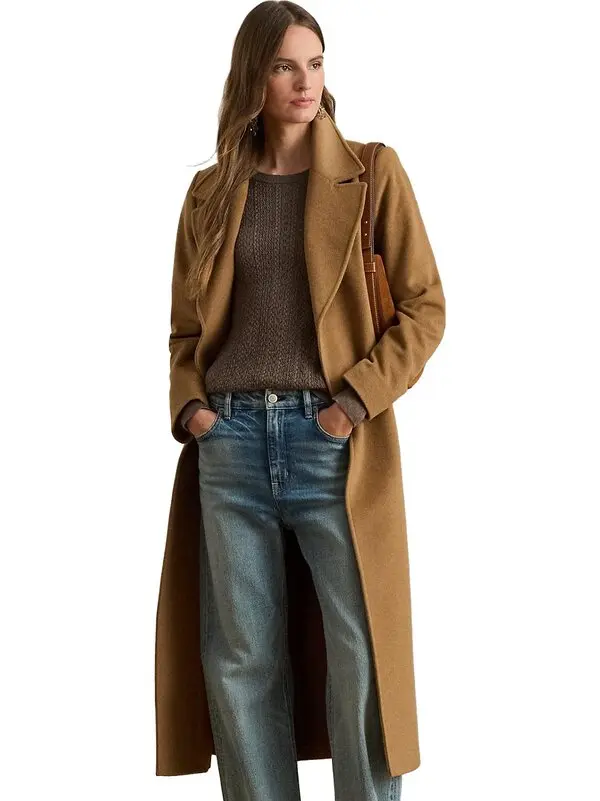 Ralph Lauren Wool-blend Wrap Coat - New Vicuna