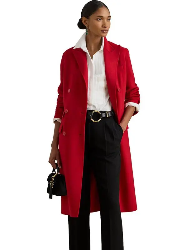 Ralph Lauren Double-breasted Wool-blend Overcoat - Ralph Red