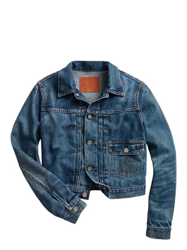 Ralph Lauren Cropped Denim Trucker Jacket - Kenney Wash