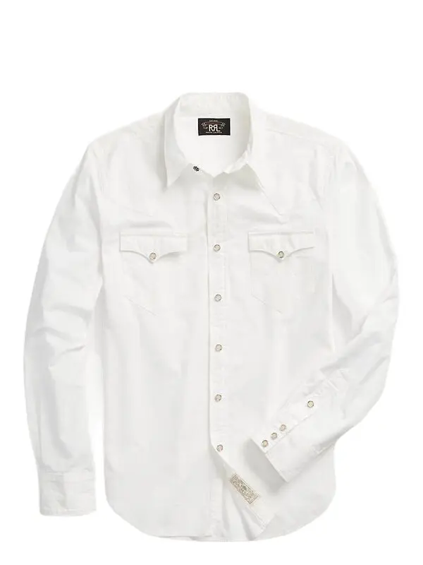 Ralph Lauren Slim Fit Poplin Western Shirt - White