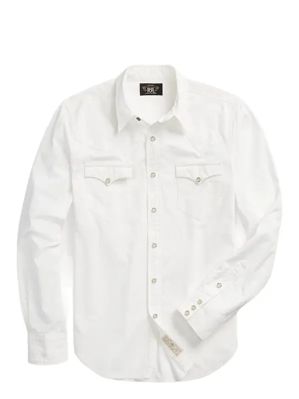 Ralph Lauren Slim Fit Poplin Western Shirt - White