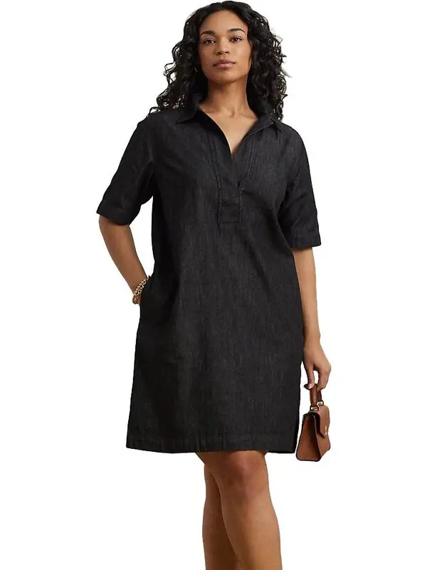 Ralph Lauren Denim Shift Dress - Nightfall Wash