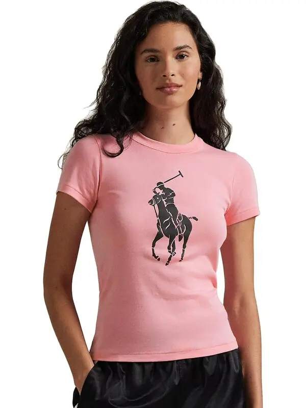 Ralph Lauren Cotton Crewneck Tee - Course Pink