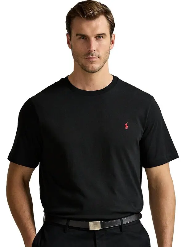 Ralph Lauren Jersey Crewneck T-shirt - Black Marl Heather