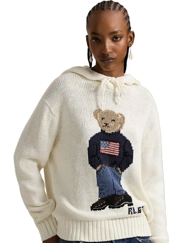 Ralph Lauren Polo Bear Hooded Sweater - Parchment Cream