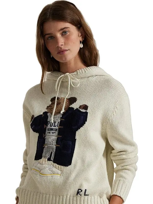 Ralph Lauren Polo Bear Hooded Sweater - Parchment Cream