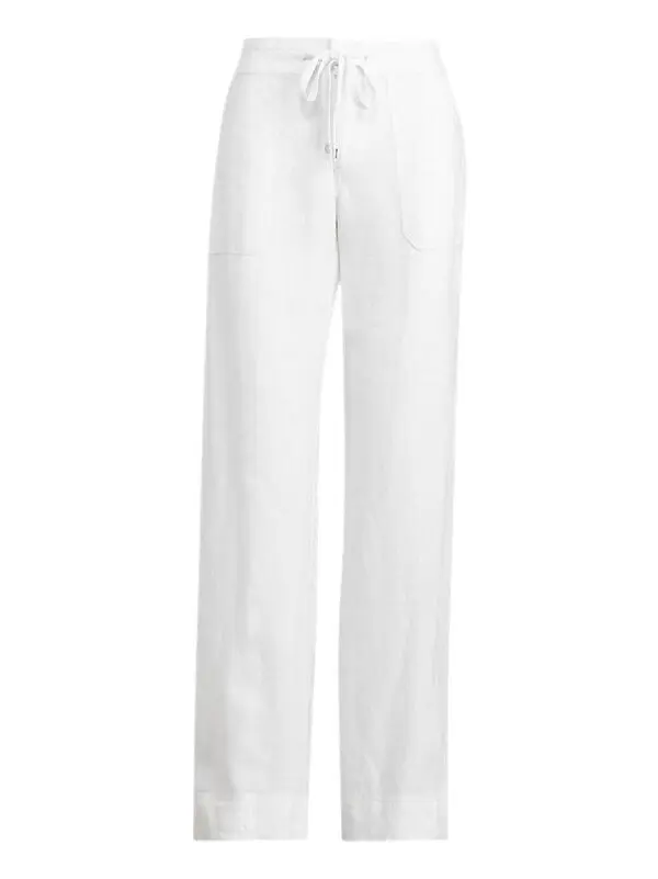 Ralph Lauren Linen Wide-leg Pant - White