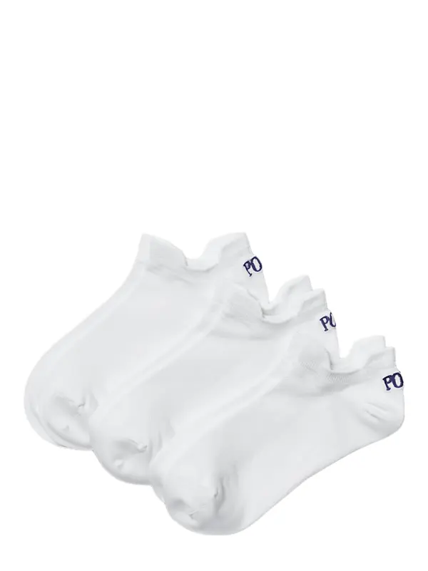 Ralph Lauren Microfiber Sport Sock 3-pack - White