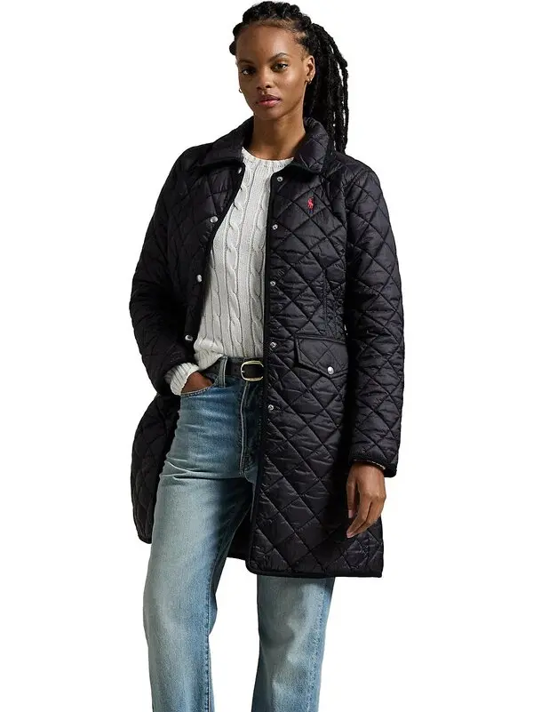 Ralph Lauren Water-repellent Quilted Coat - Polo Black