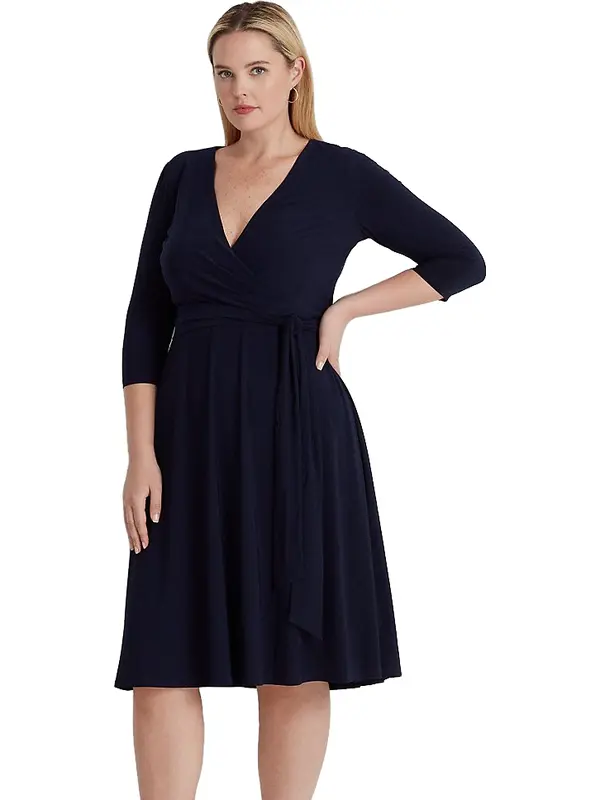 Ralph Lauren Surplice Jersey Dress - Lighthouse Navy