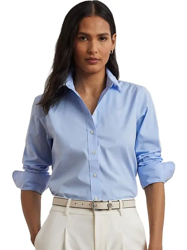 Ralph Lauren Easy Care Stretch Cotton Shirt - Blue