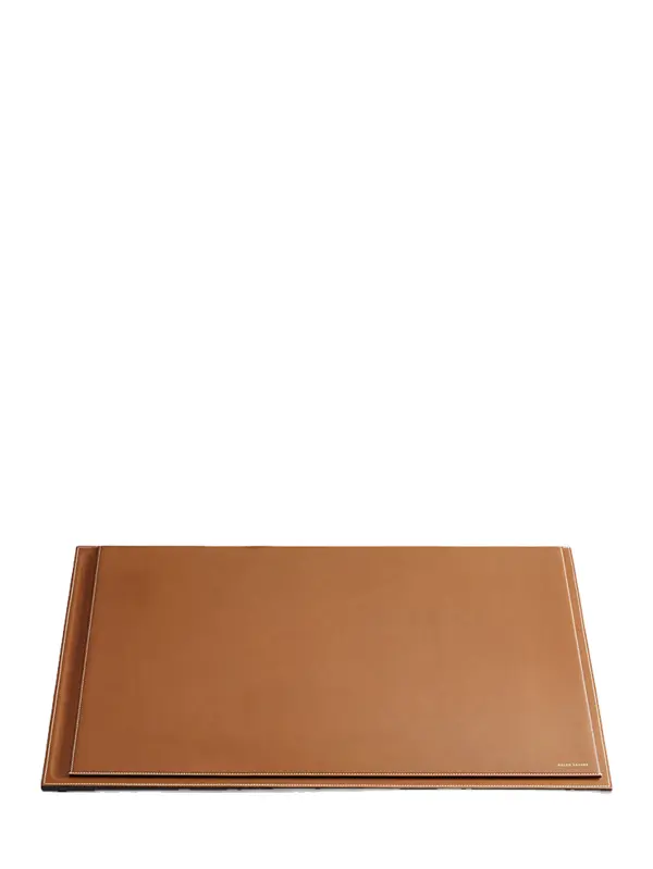 Ralph Lauren Brennan Leather Desk Blotter - Saddle