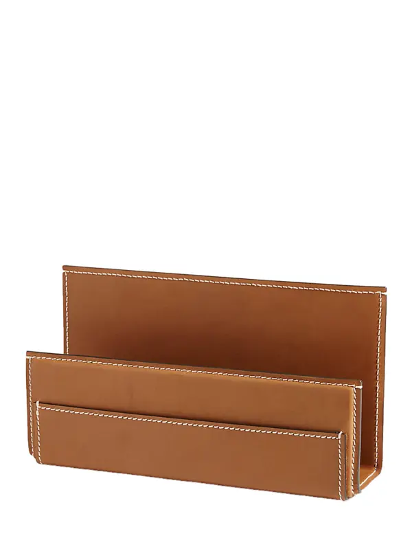 Ralph Lauren Brennan Leather Letter Rack - Saddle