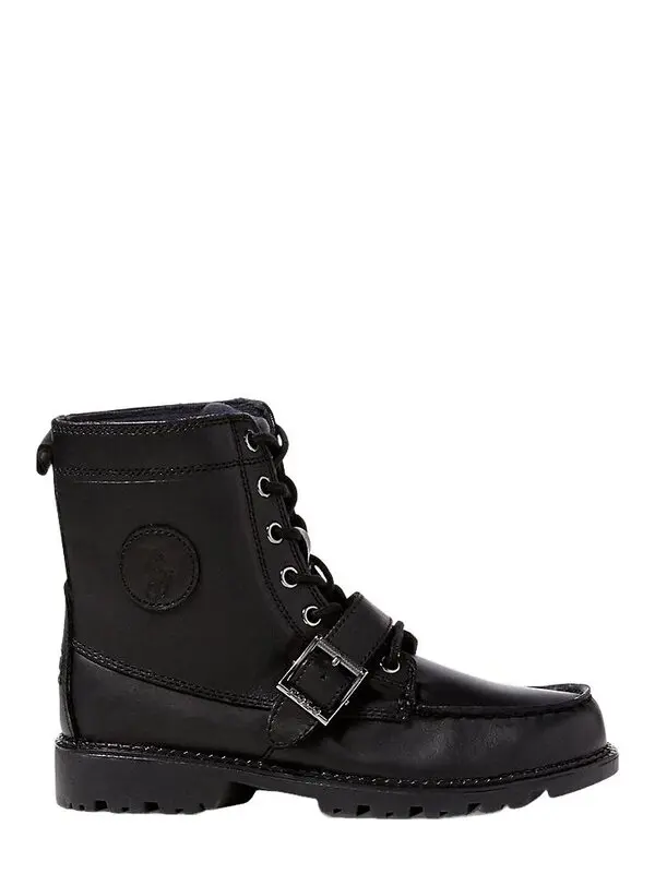 Ralph Lauren Leather Ranger Hi Ii Boot - Black Leather
