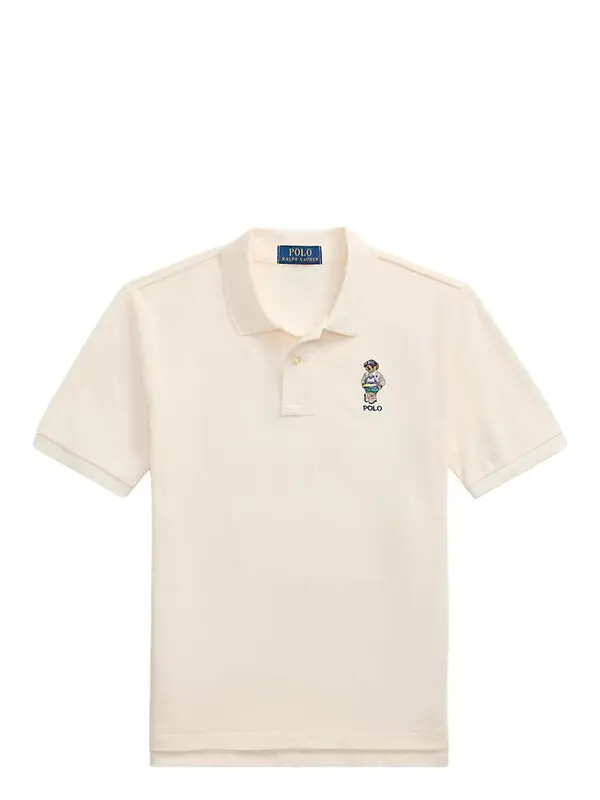 Ralph Lauren Polo Bear Cotton Mesh Polo Shirt - Nevis