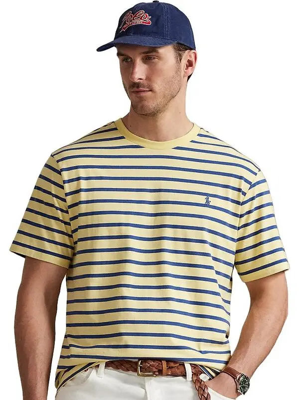Ralph Lauren Striped Jersey Crewneck T-shirt - Wicket Yellow/old Royal