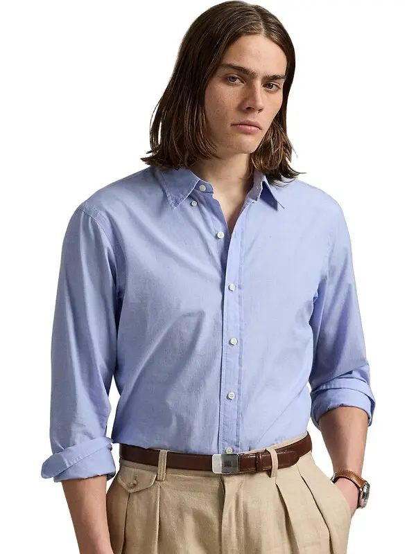 Ralph Lauren Classic Fit End-on-end Shirt - Blue/white