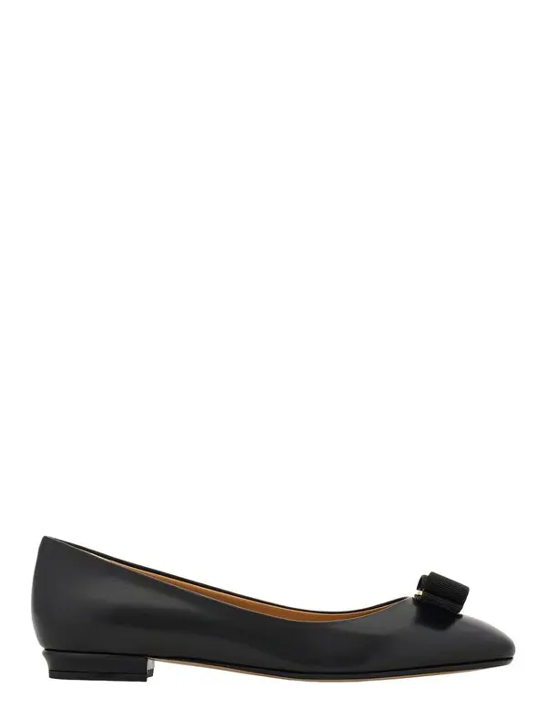 FERRAGAMO Varina Ballerina Flat - Black
