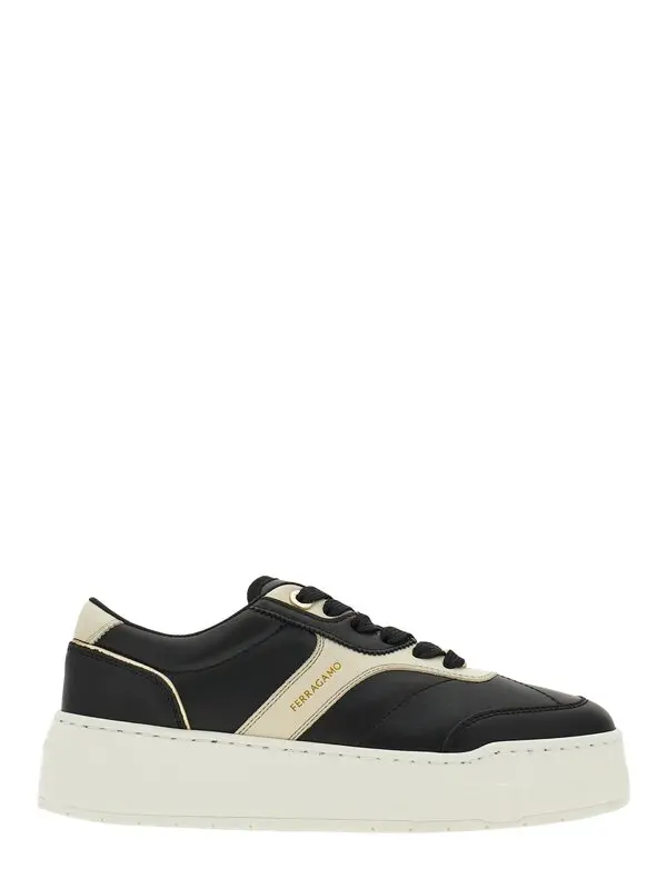 FERRAGAMO Nappa Sneaker - Ebony