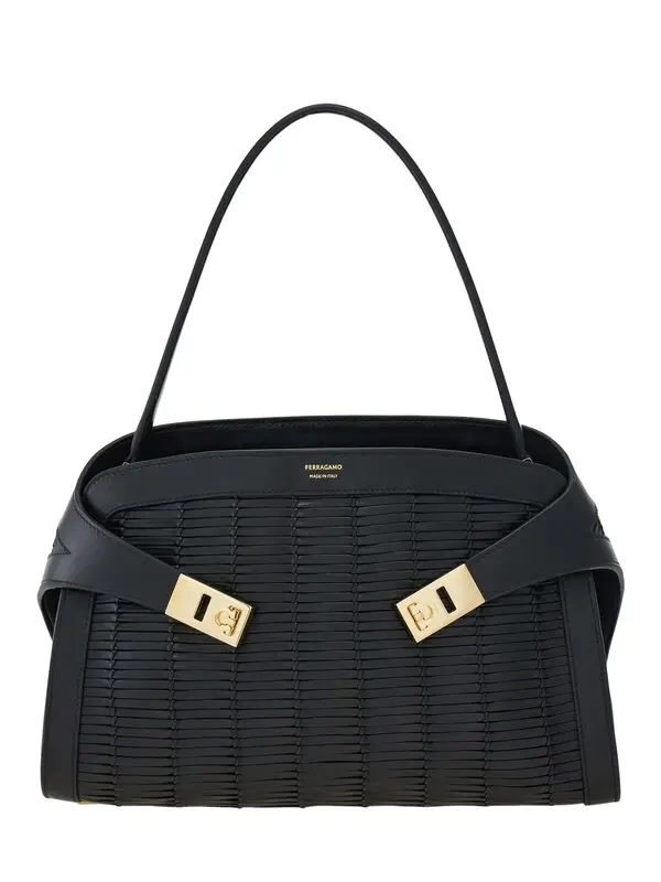 FERRAGAMO Hug Top-handle Bag - Black