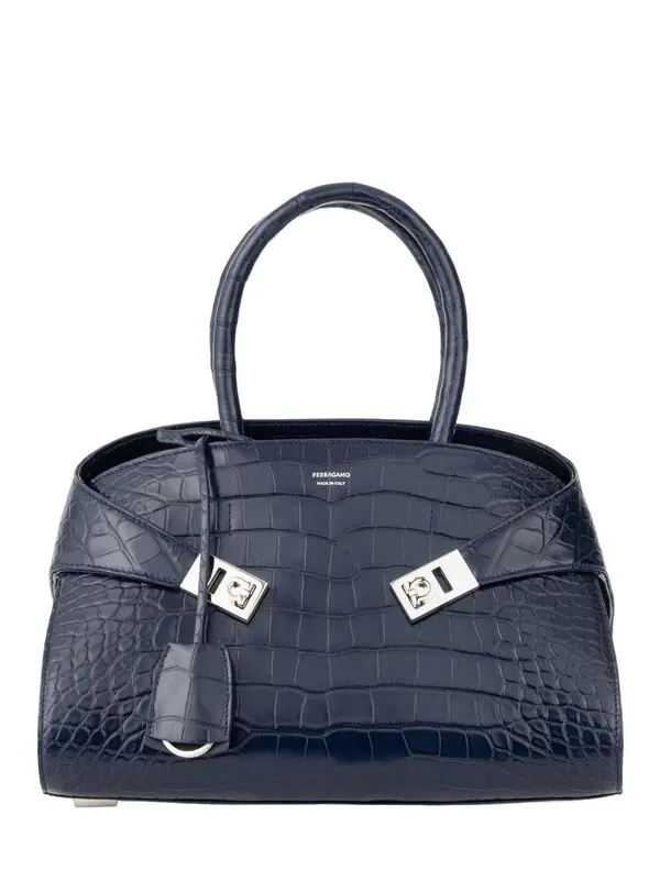 FERRAGAMO Hug Top-handle Handbag - Blue