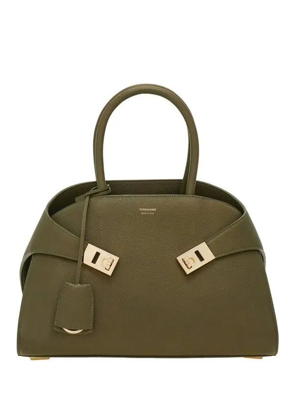 FERRAGAMO Hug Top Handle Bag - Green