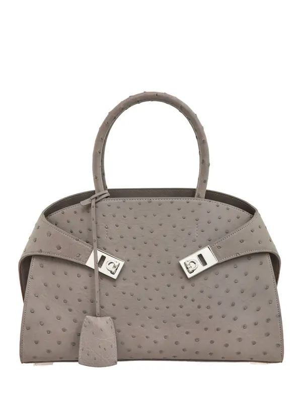 FERRAGAMO Hug Top-handle Handbag - Silver