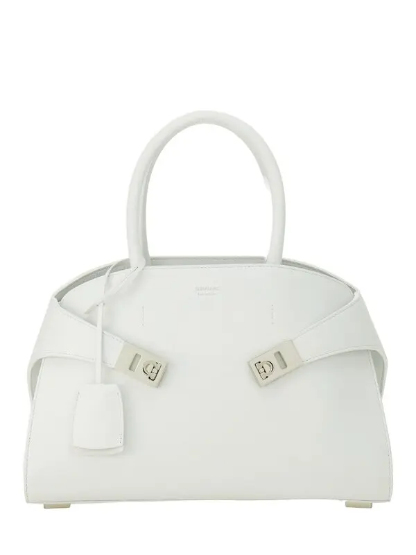 FERRAGAMO Hug Top-handle Handbag - White