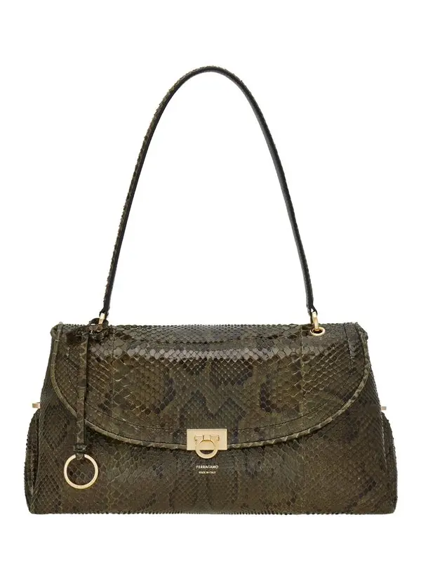 FERRAGAMO Gancini Handbag - Green