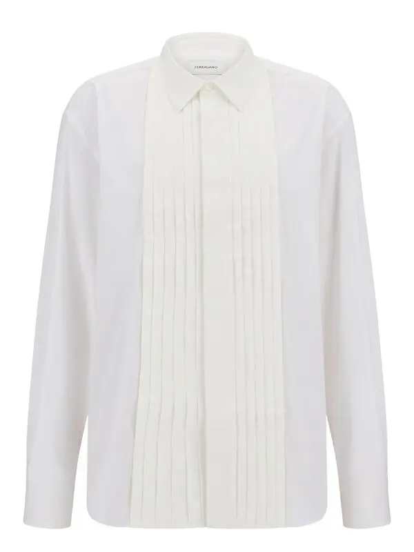 FERRAGAMO Tuxedo Shirt - White