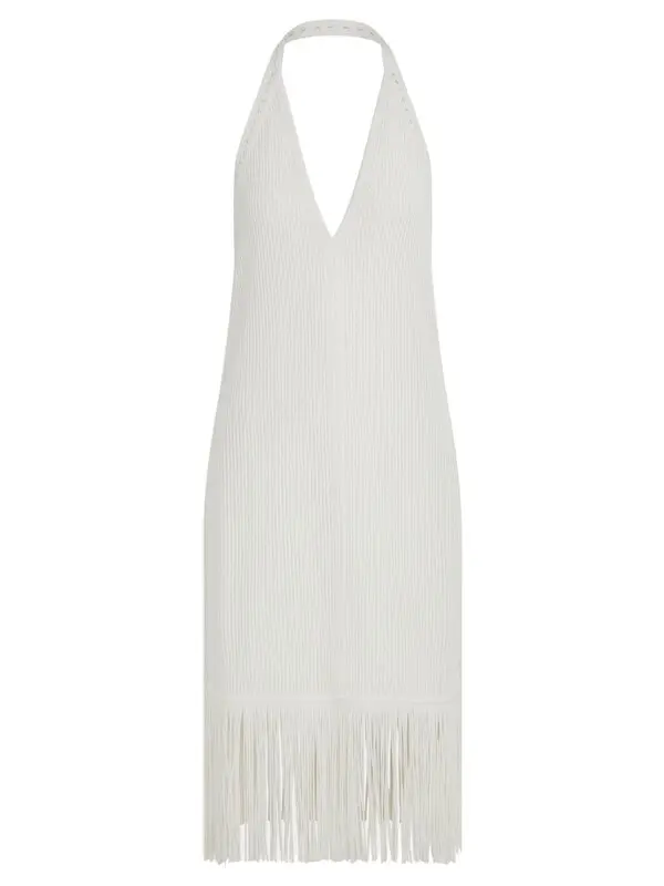 FERRAGAMO Knitted Midi Dress - White