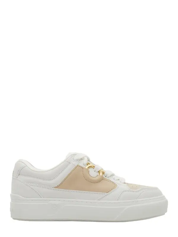 FERRAGAMO Gancini High Top Sneakers - White