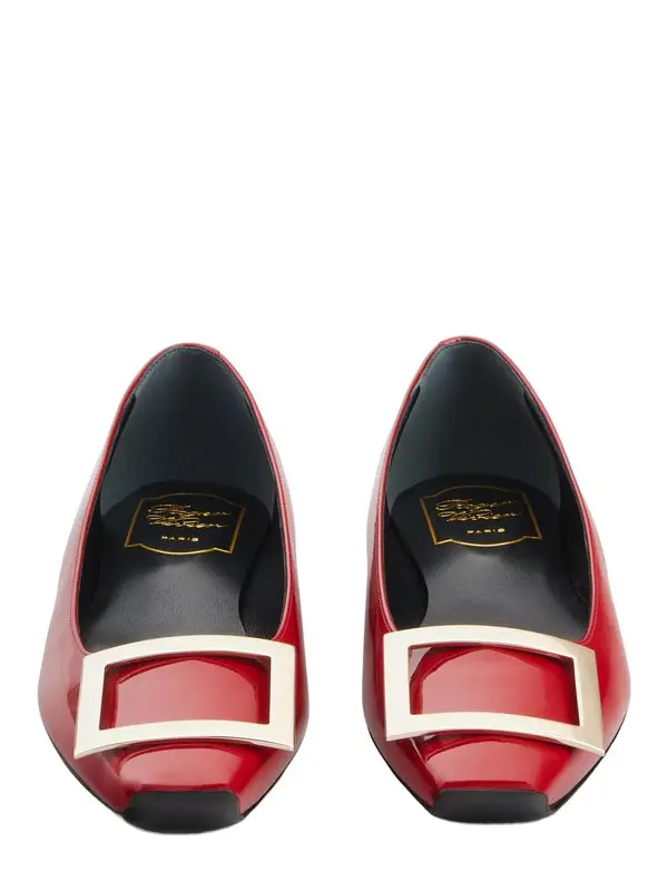ROGER VIVIER Trompette Ballerinas In Patent Leather - Red