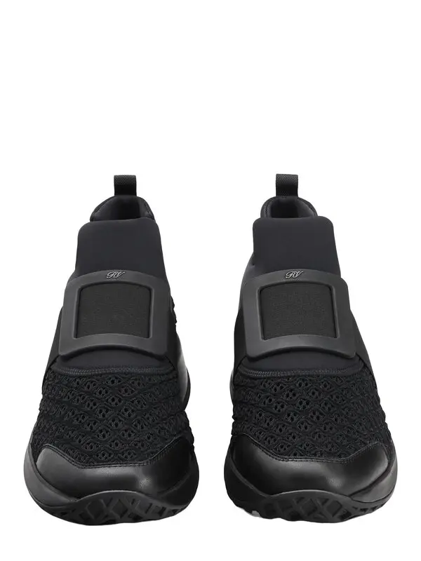 ROGER VIVIER Viv' Run Sneakers In Fabric And Leather - Black