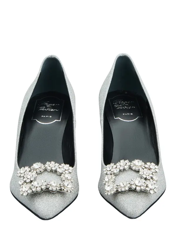 ROGER VIVIER Efflorescence Glitter Pumps - Silver