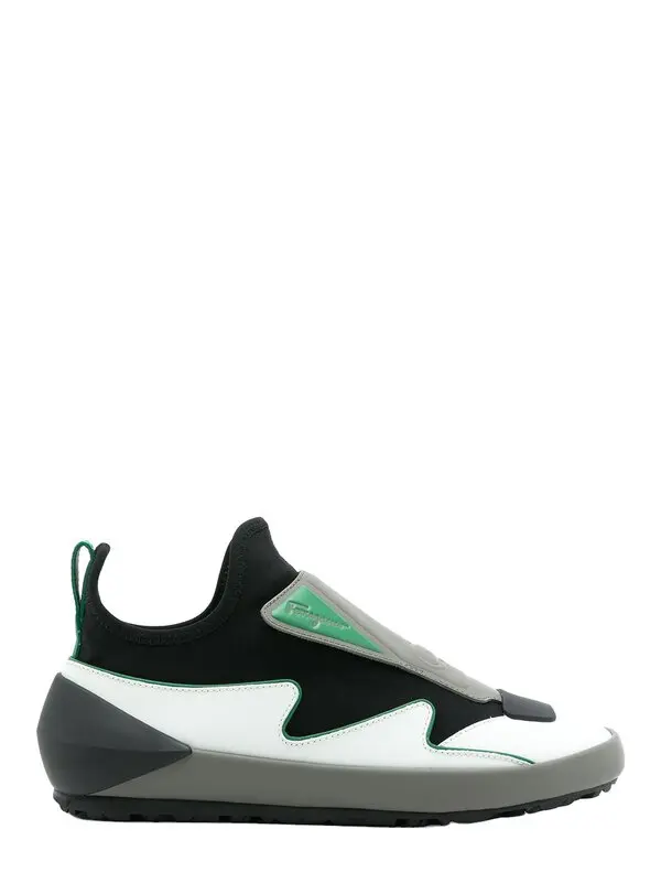 FERRAGAMO Colourblock Slip-on Sneakers - Black
