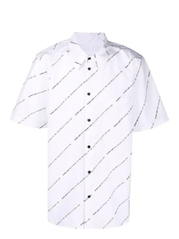 Helmut Lang Logo-print Cotton Shirt - White
