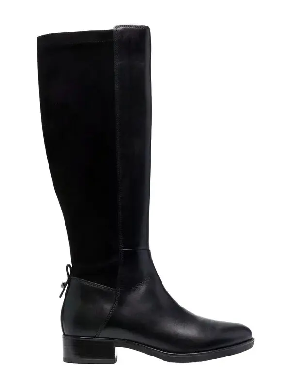 Geox Calf-high Leather Boots - Black
