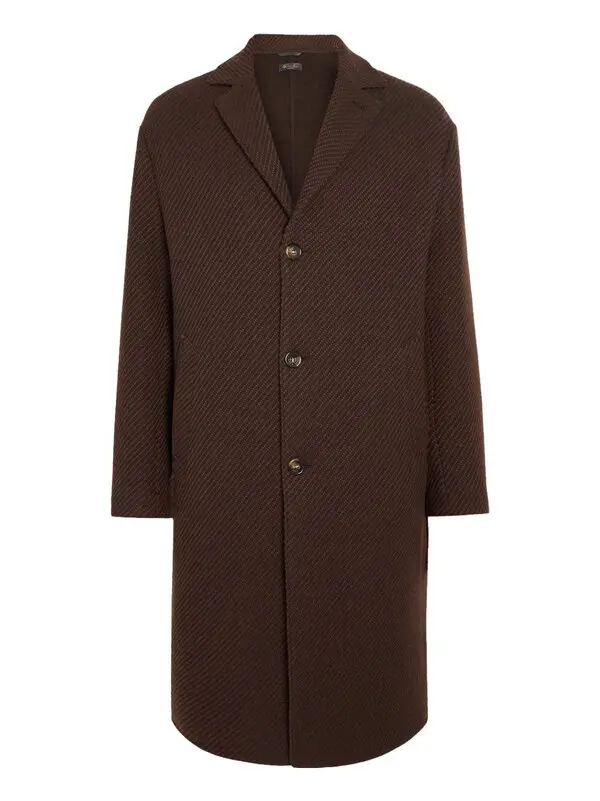 Loro Piana Navette Textured-cashmere Coat - Brown