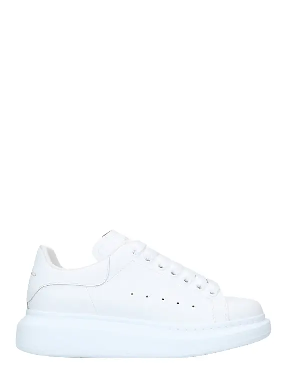 Alexander McQueen Leather Platform Trainers - Bone