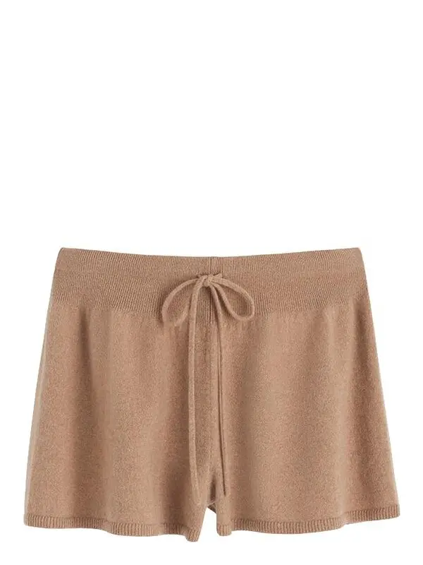 Cuyana Single-origin Cashmere Shorts - Camel