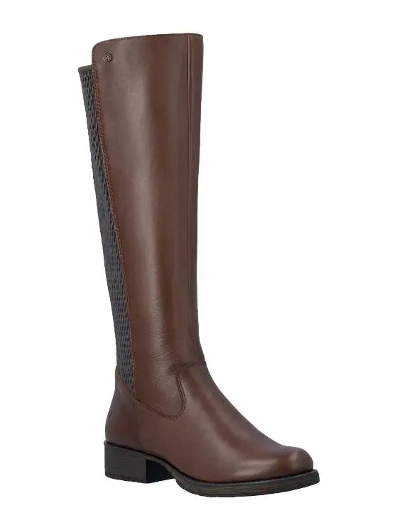 RIEKER Faith 91 Knee-high Boots - Ebony/moro/chestnut