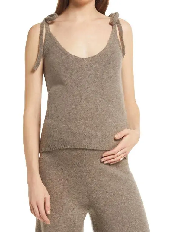 EMILIA GEORGE Sera Merino Wool-blend Maternity Camisole - Camel