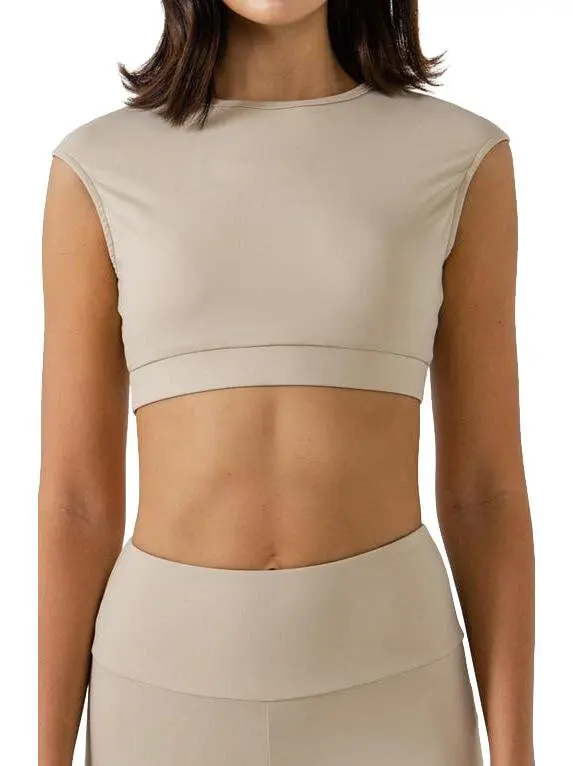 GREY LAB Strappy Back Crop Top - Khaki