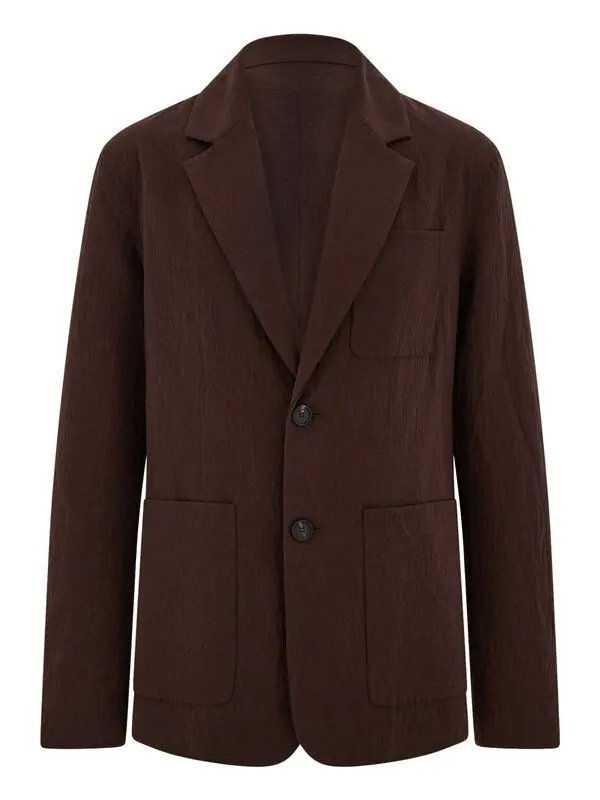 FERRAGAMO Single-breasted Blazer - Brown